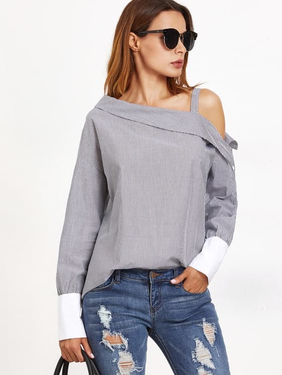 How to Wear the Asymmetric Cold Shoulder Top by Budget Fashionista